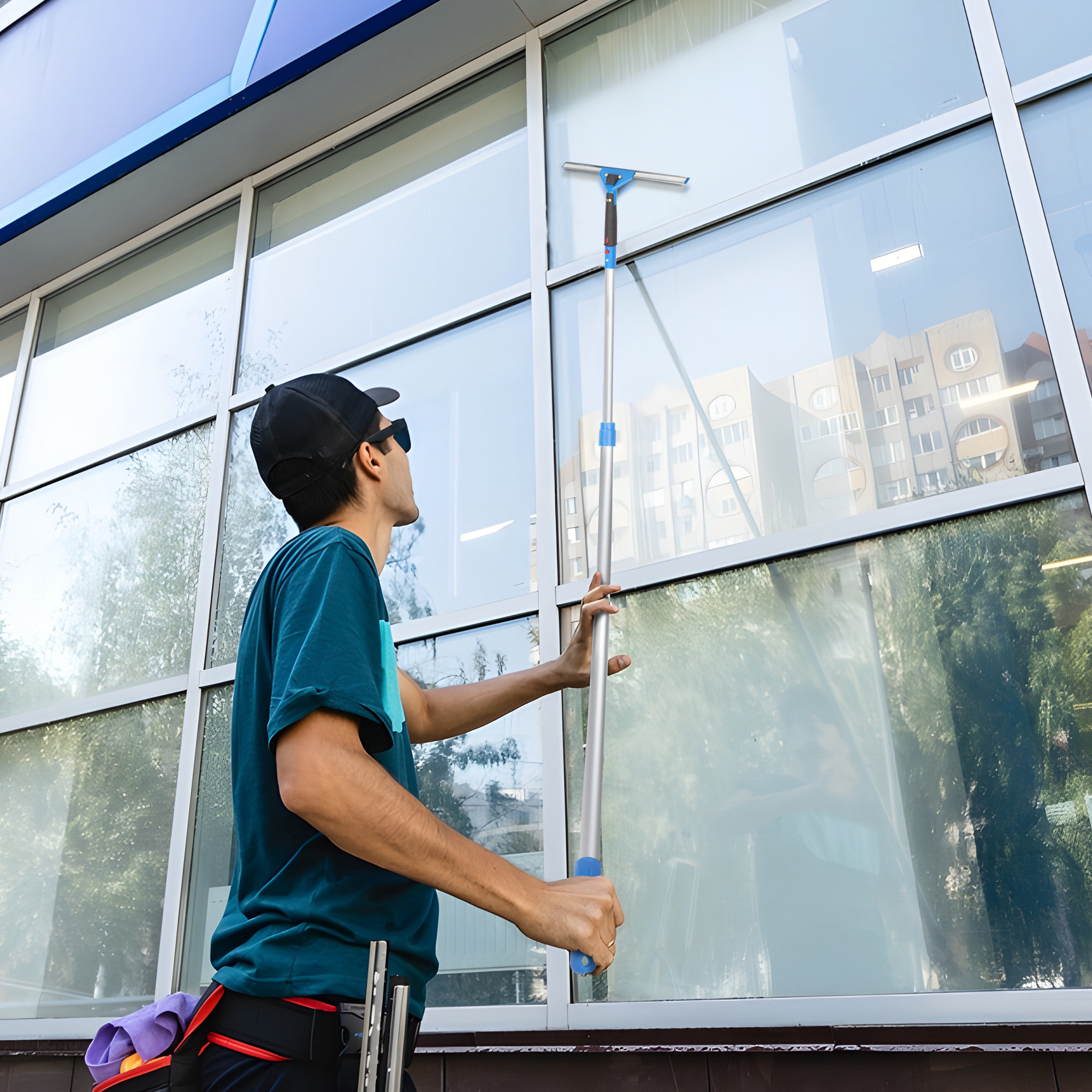 Gritt Commercial Pro Window Washing Kit with with Squeegee, Washer and ...