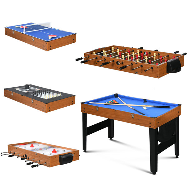 Kulamoon 42'' L 7 Game Conversion-Top Multi Game Table & Reviews ...