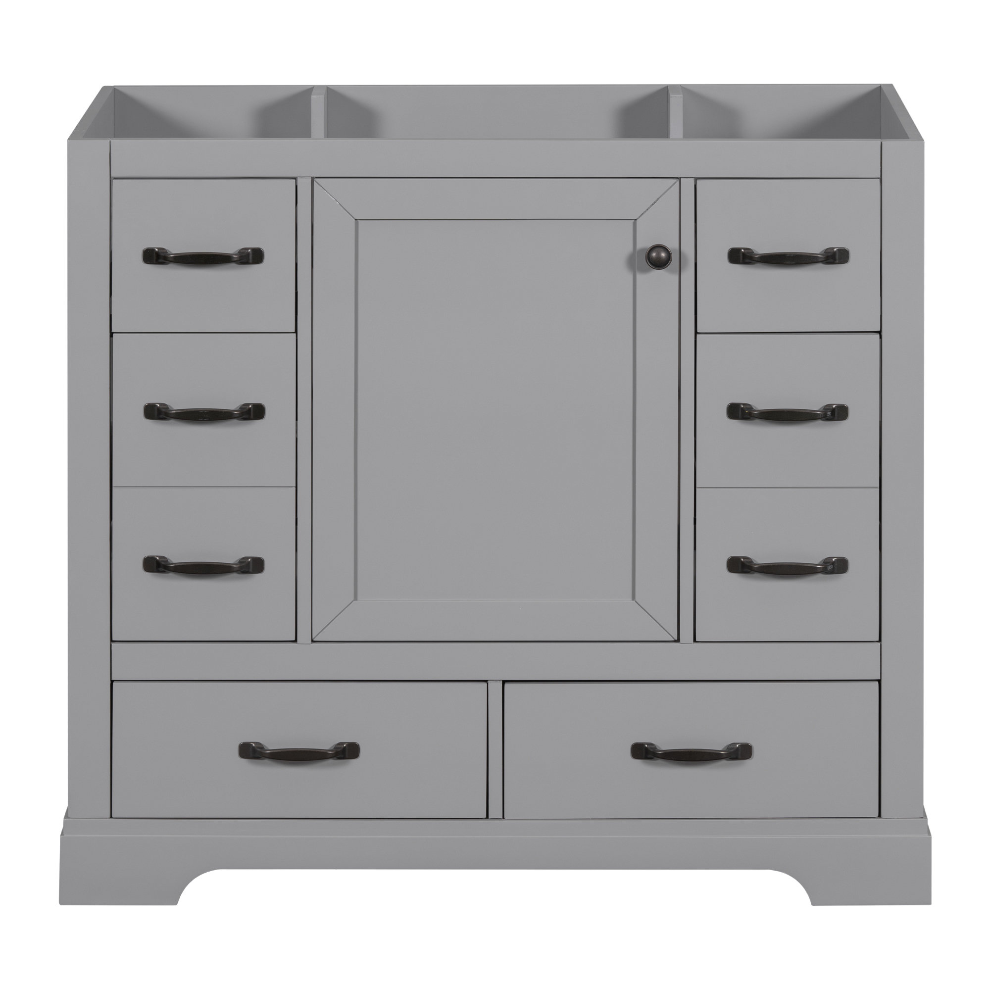 Red Cloud 36" Bathroom Vanity Without Sink, Cabinet Base Only, Six ...