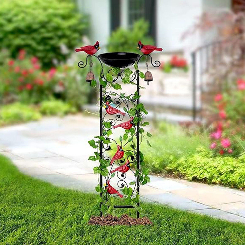 Dakota Fields Bird Bath Garden Trellis for Climbing Plants, Yard Sign ...