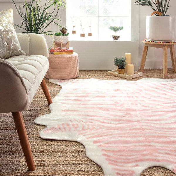 Mercer41 Vaughan Pink/White Rug | Wayfair