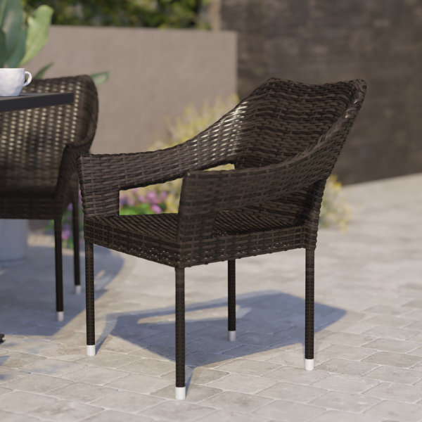 Lark Manor Annaise All Weather Commercial Grade PE Rattan Stacking ...