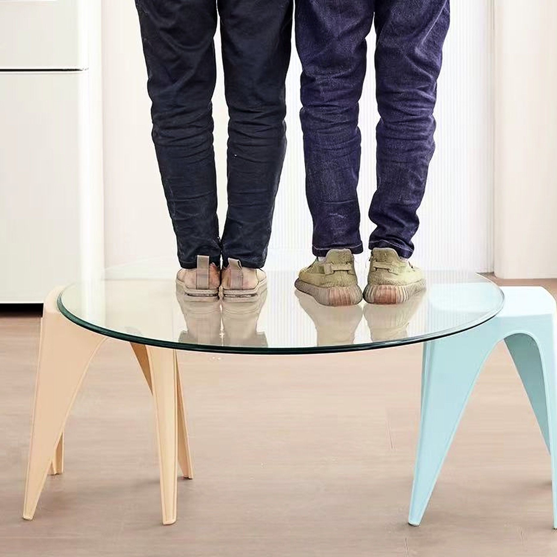 Ivy Bronx 39.3 Inch, Round, Black, Tempered Glass Table Top, 3/8 Inch ...
