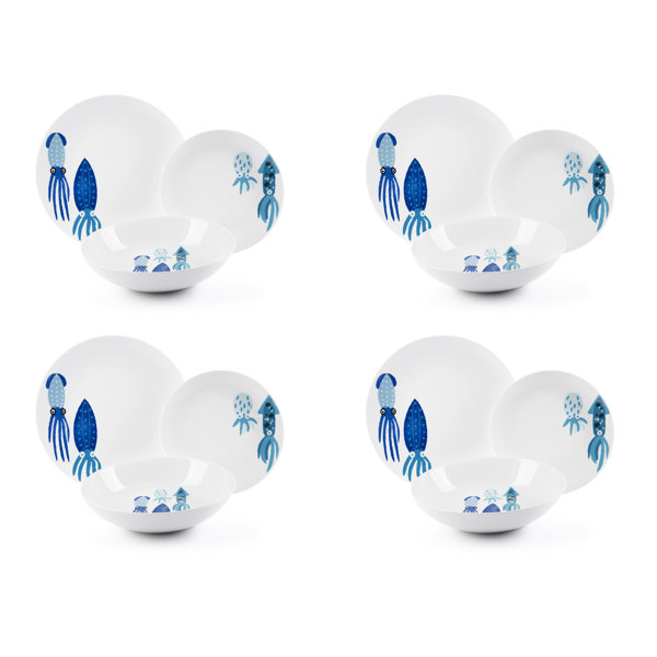 Excelsa Porcelain Dinnerware - Set of 12 | Wayfair.co.uk