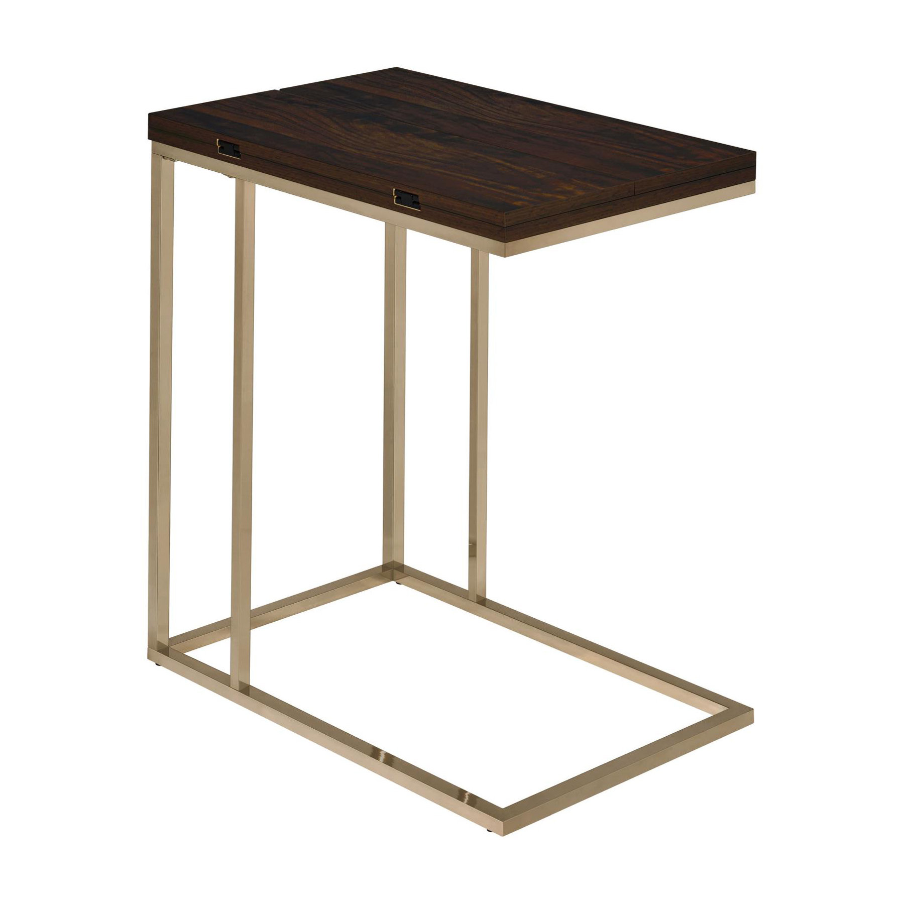 Mercer41 Rambort C - Shaped End Table with Expandable Top in Chestnut ...