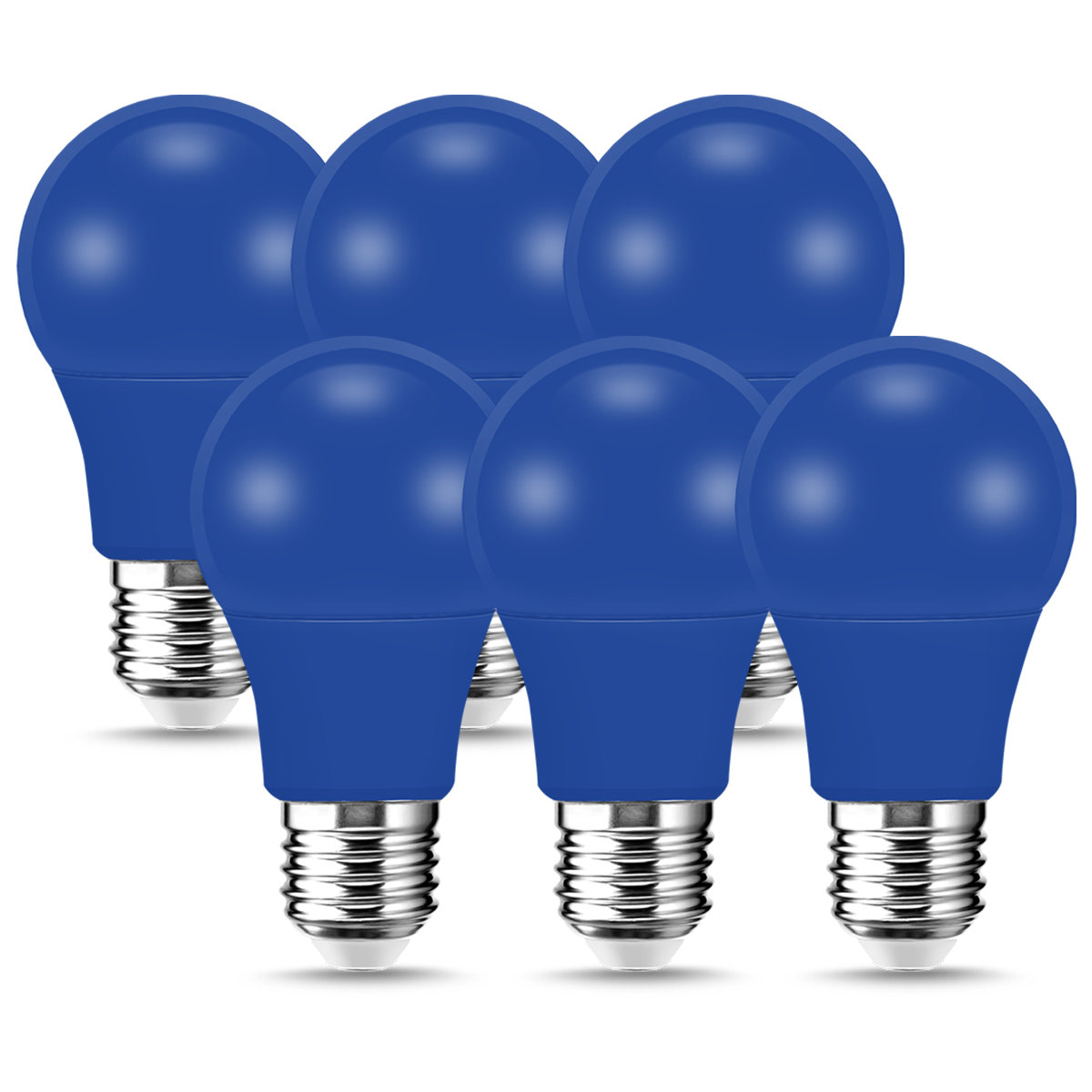 LOHASLED 60-Watt A19 Non-Dimmable LED Light Bulb in Blue E26/Medium ...