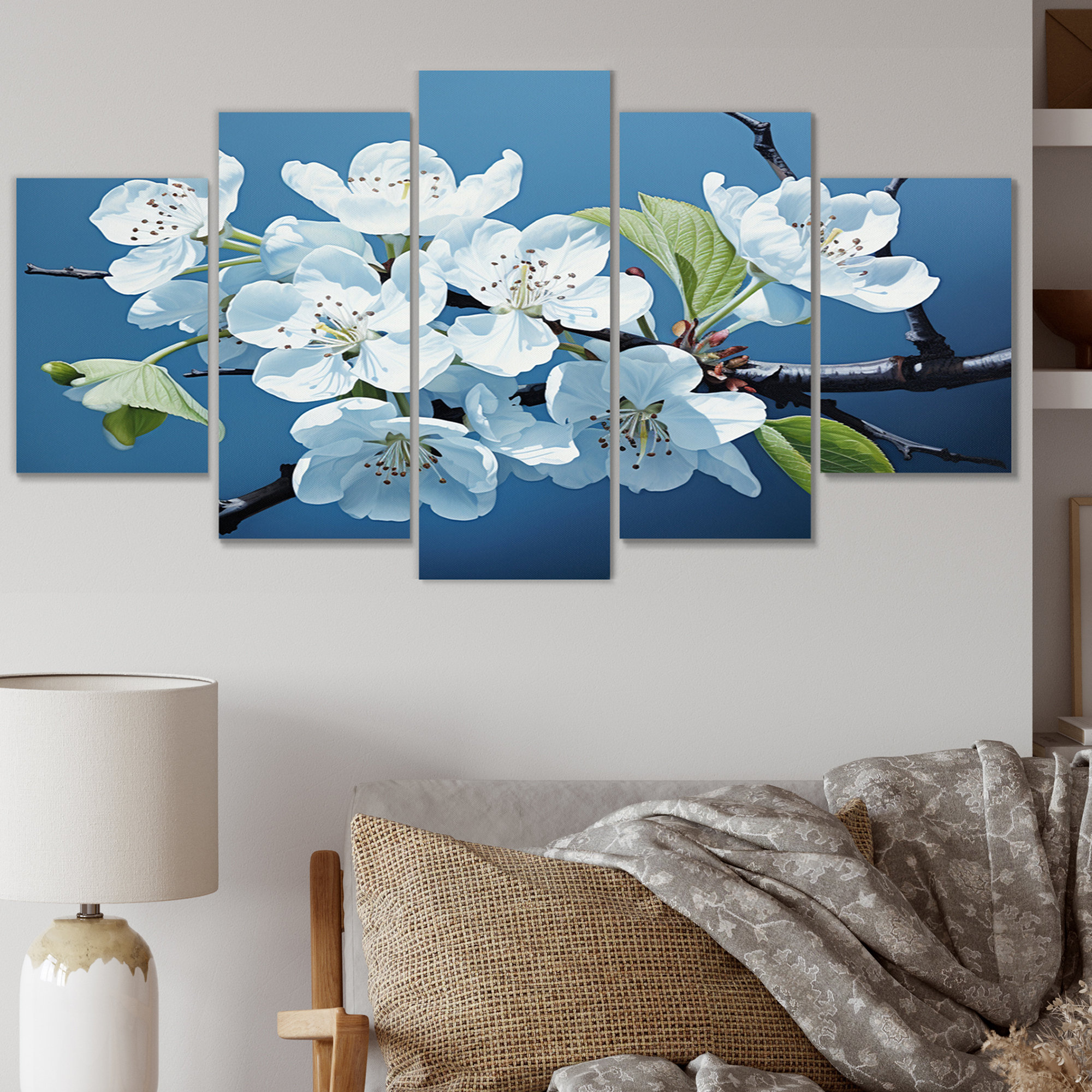 Design Art Apple Blossom Monochromatic Elegance III - Apple Blossom ...