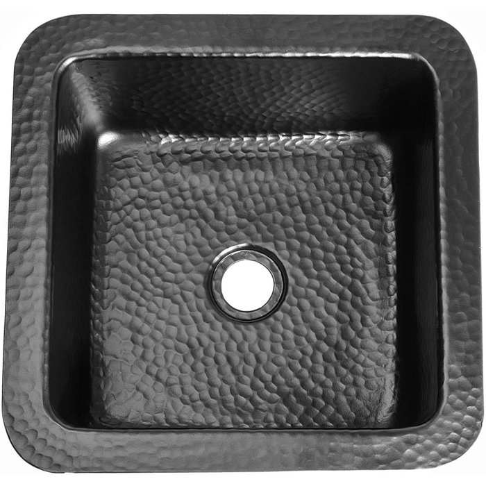 Monarch Abode Aluminum Hand Hammered Glasgow Dual Mount Single Bowl Bar ...