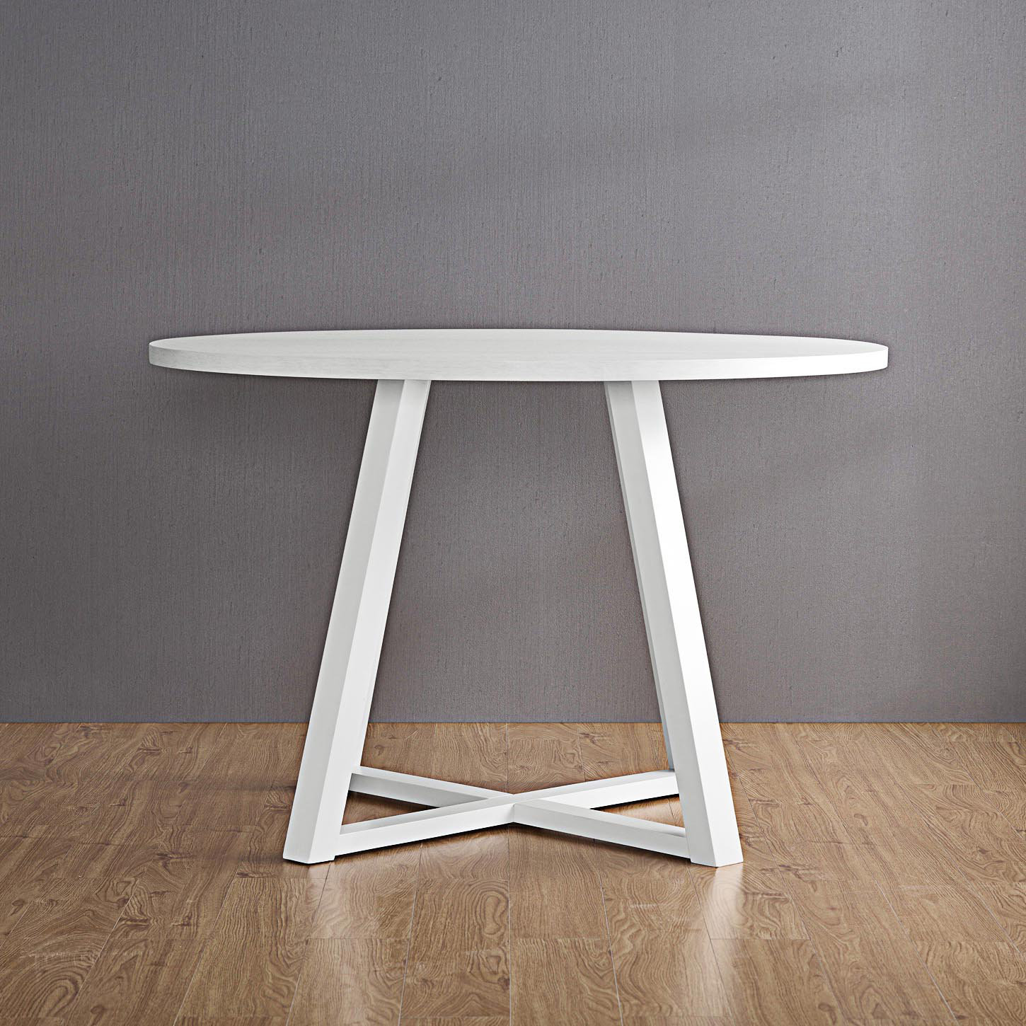 Ebern Designs Coss Contemporary Round Dining Table With Trestle Base ...