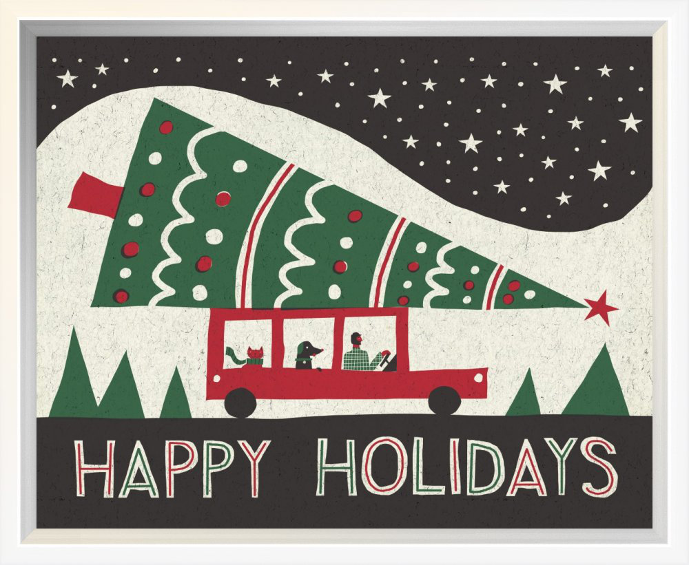 East Urban Home Jolly Holiday Tree by Michael Mullan - Textual Art ...