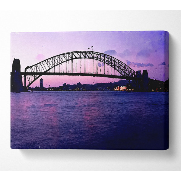 Latitude Run Sydney Harbour Bridge Pink Reflections - Print | Wayfair.co.uk