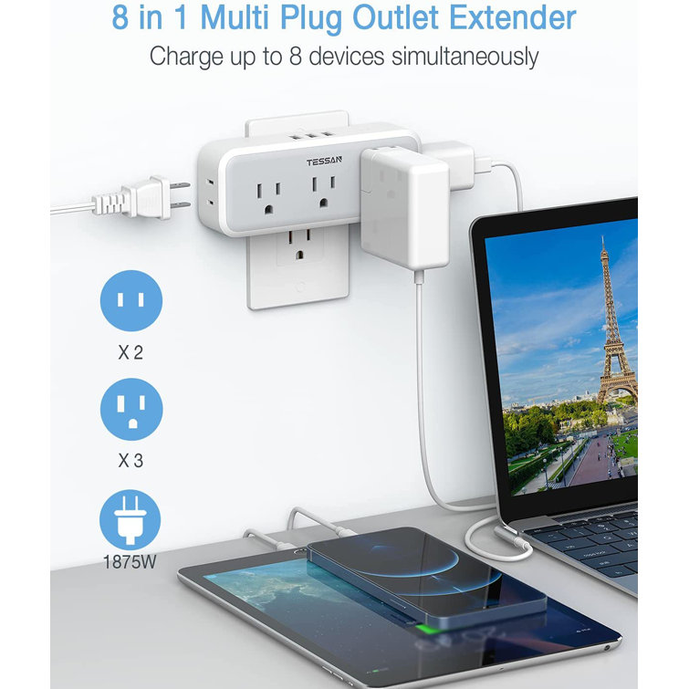 TESSAN Standard Triplex Outlet - Wayfair Canada