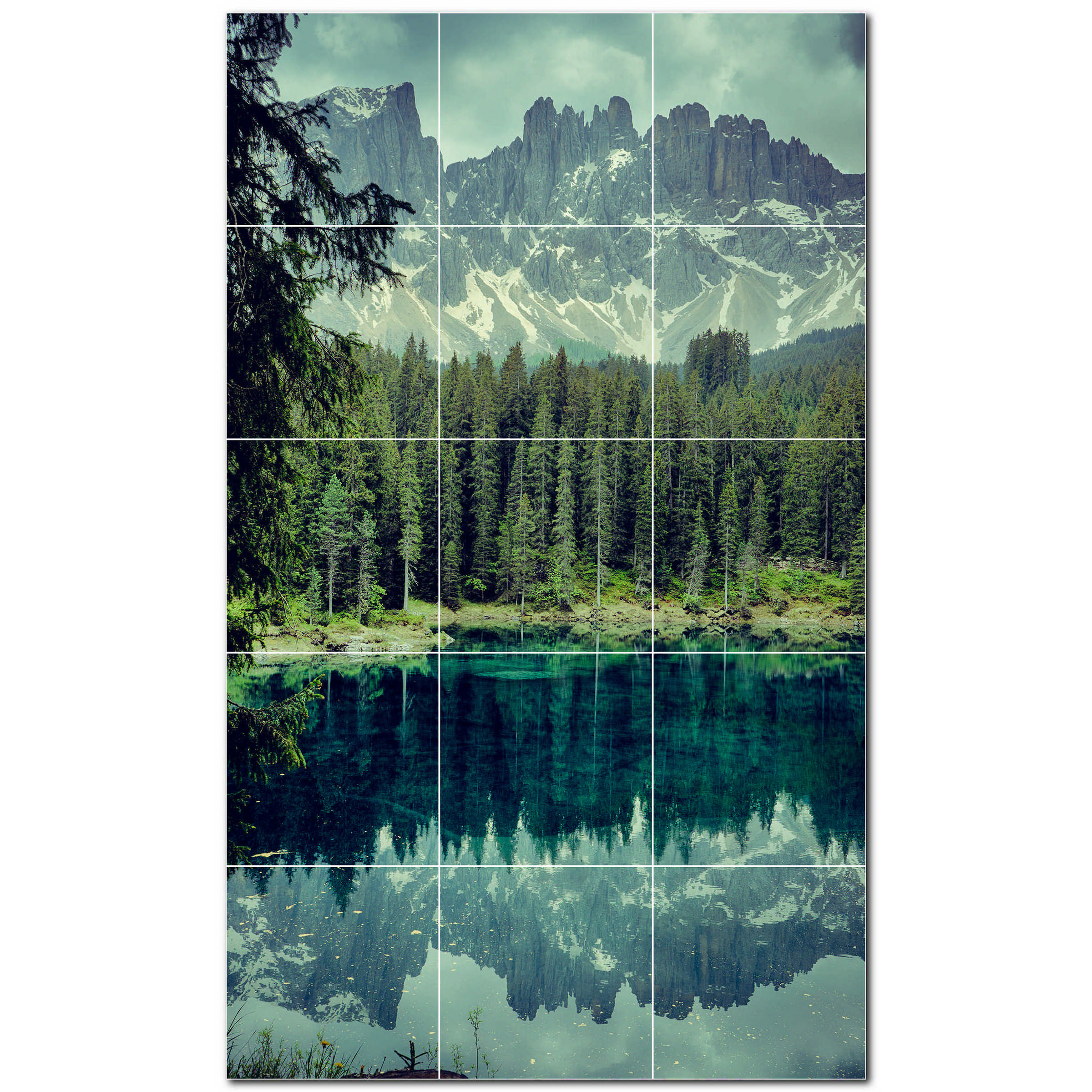 Picture-Tiles.com 24" x 30" Ceramic Mountains Photo Decorative Mural ...