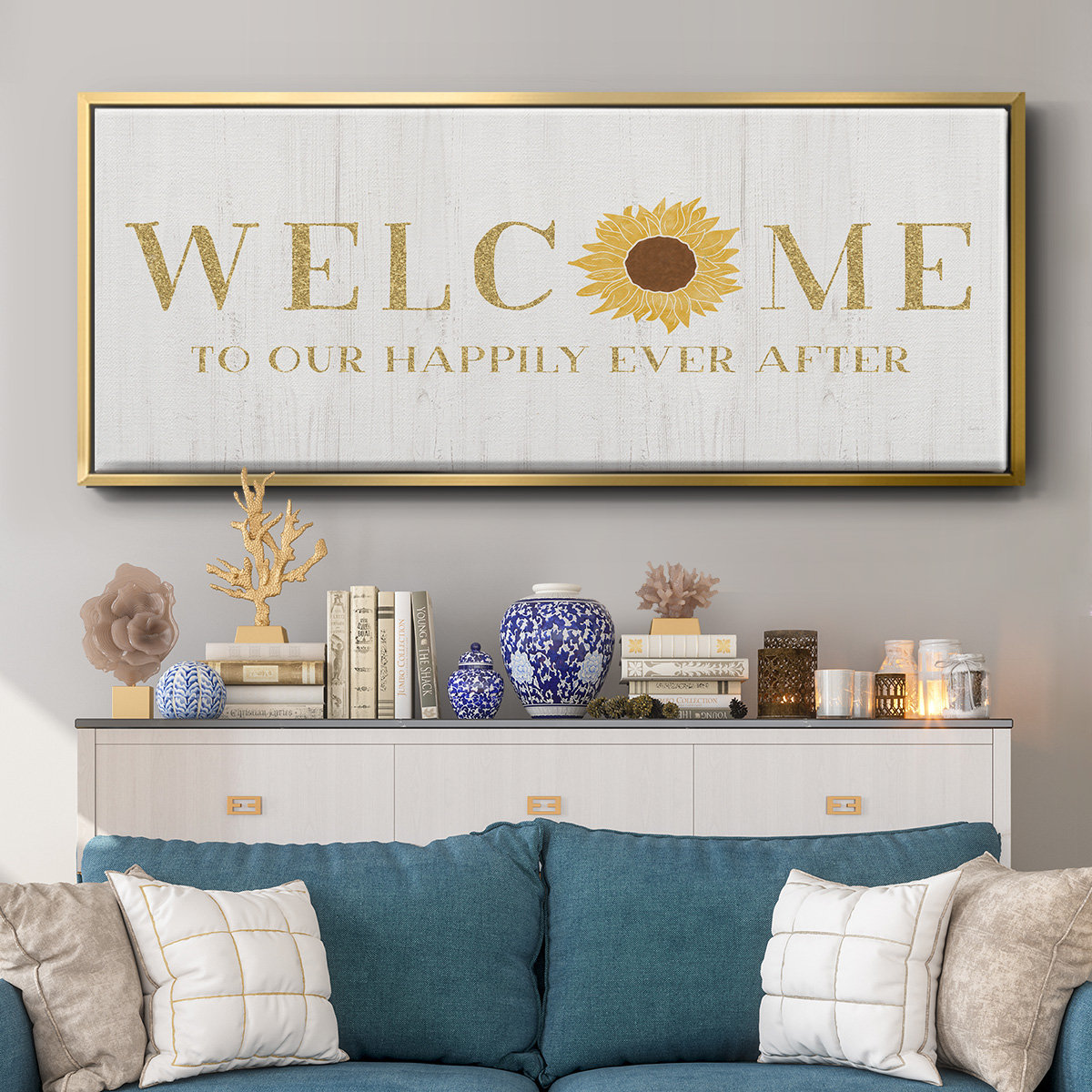 Red Barrel Studio® Welcome Happily Ever After- Framed Canvas | Wayfair