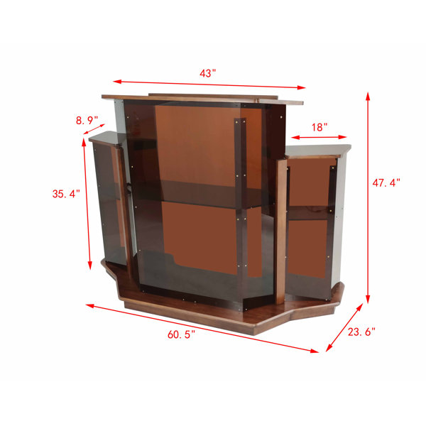 FixtureDisplays Assembled Large Church Pulpit 61" Wide X 24" Deep X 47 ...