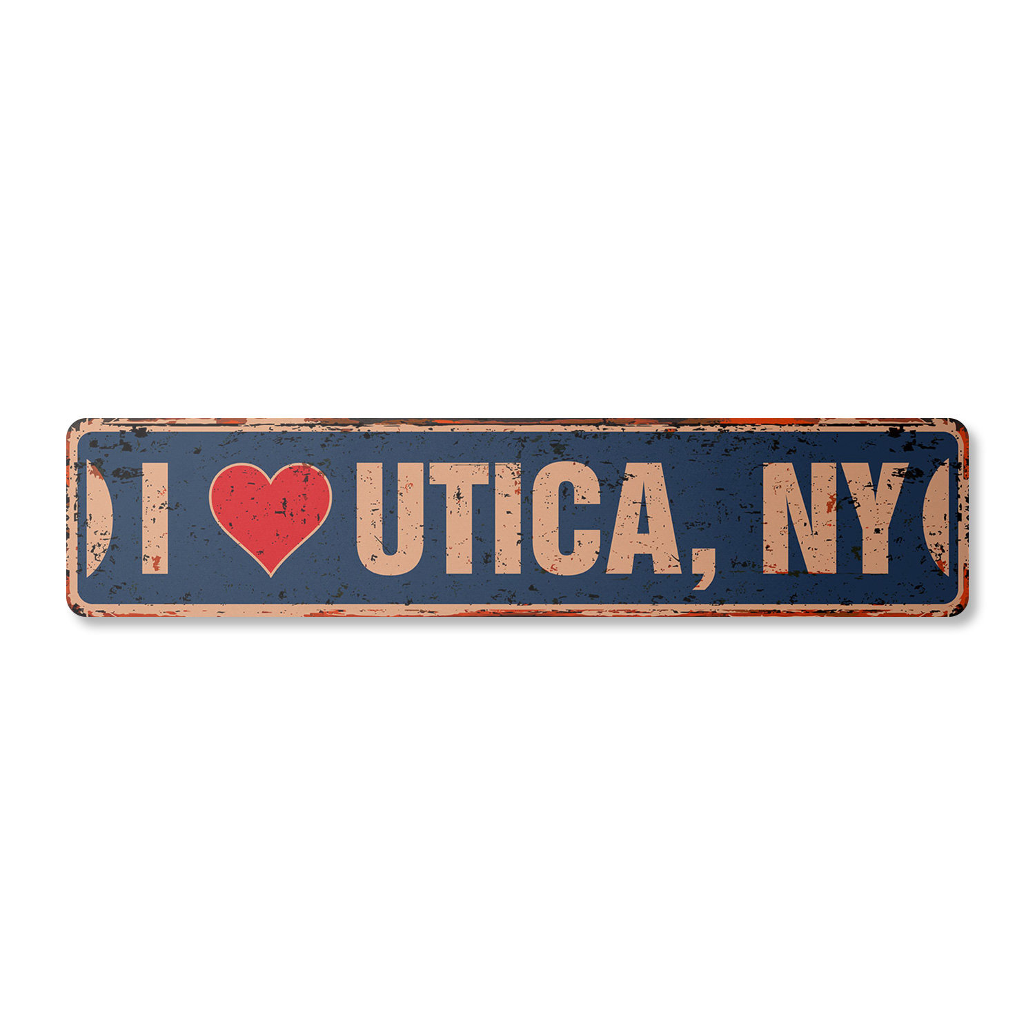 SignMission Utica Ny Street Sign Aluminum 4" X 18" | Wayfair