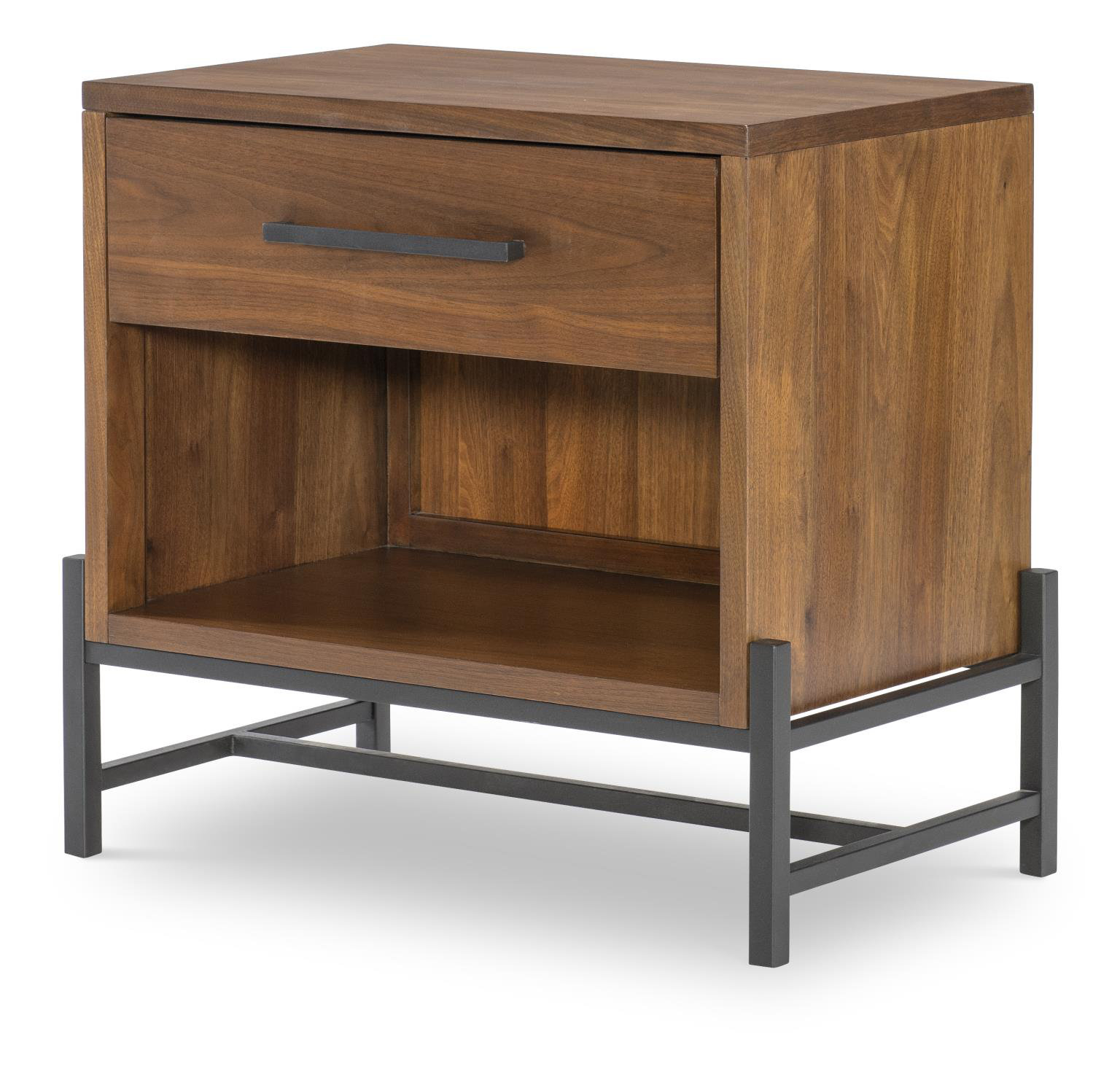 AllModern Midland Open Nightstand (1 Drawer, Shelf, Led Light, Power ...