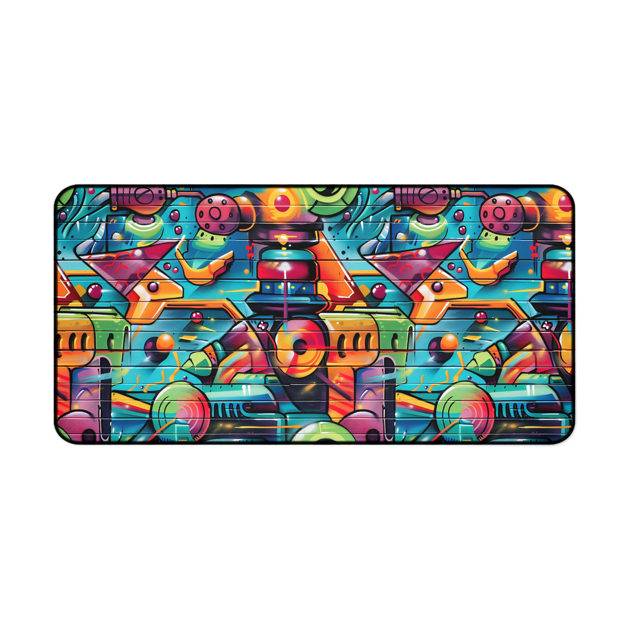 East Urban Home Graffiti Art Mouse Mat, Abstract Colorful Mousepad ...