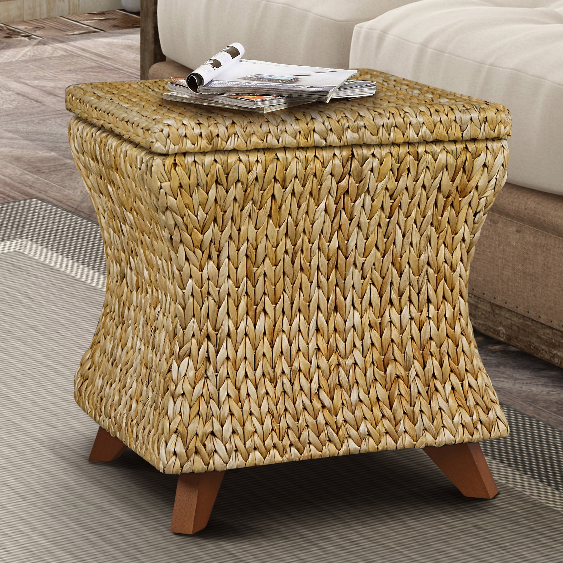 Sand & Stable™ Adalynn 17" Wide Square Storage Ottoman & Reviews | Wayfair