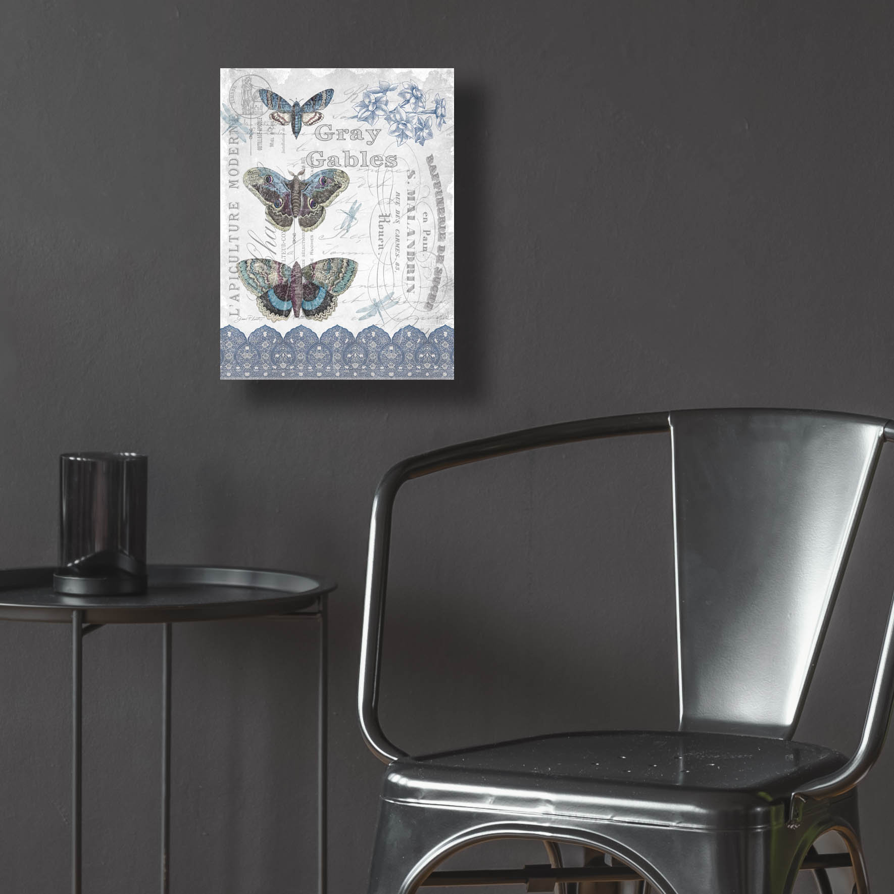 Ophelia & Co. 'Vintage Moth Collage' by Jean Plout Acrylic Glass Wall ...