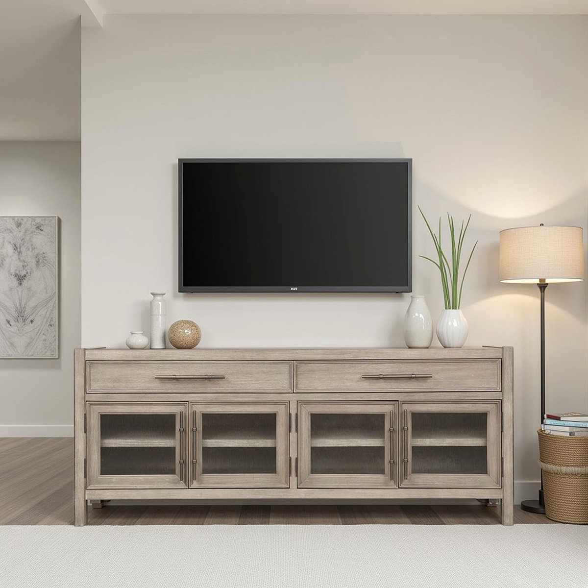 Gracie Oaks 65 Inch TV Stand Console, No Assembly Required - Wayfair Canada