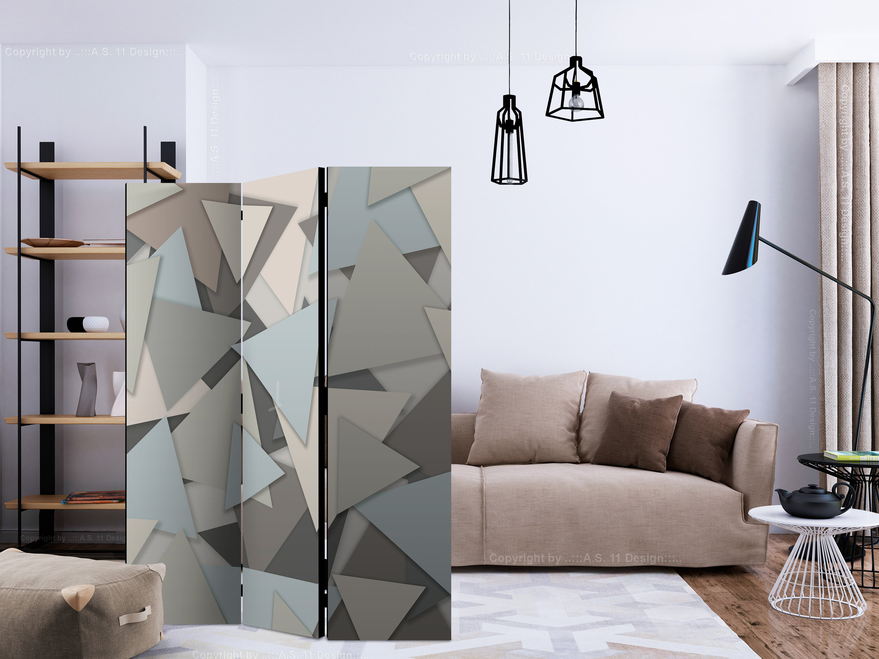 East Urban Home Room Divider - Geometric Puzzle [Room Dividers ...
