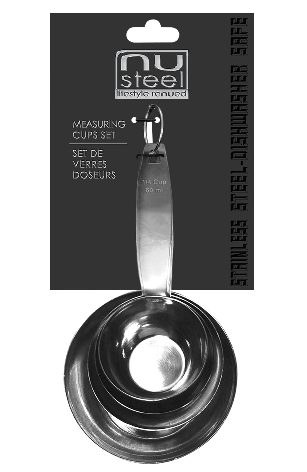 NU Steel Steel 4-Pieces Stainless Steel Measuring Cup Set & Reviews ...