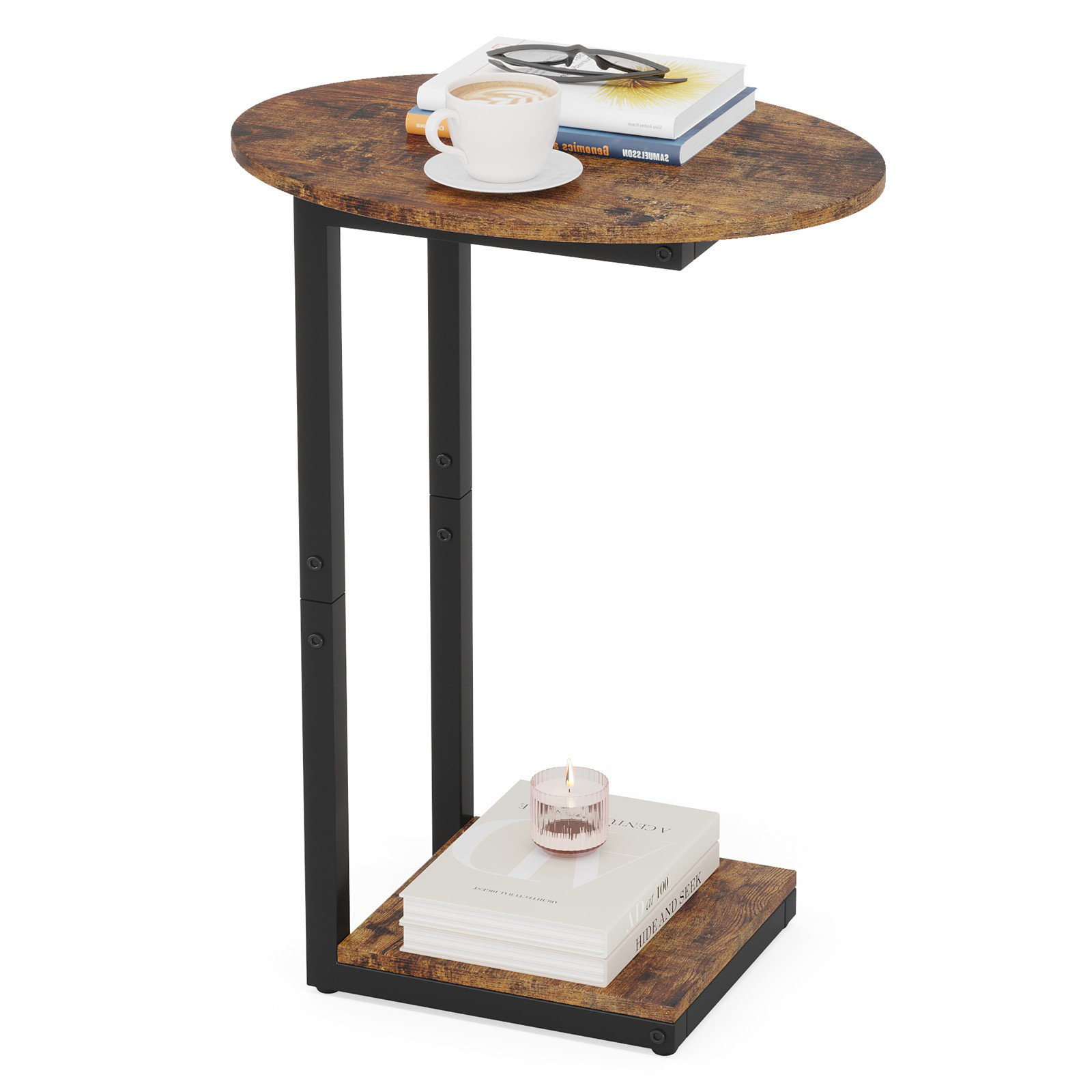 17 Stories Jadyel 25.6'' tall Tray Top C Table End Table, Oval Table ...