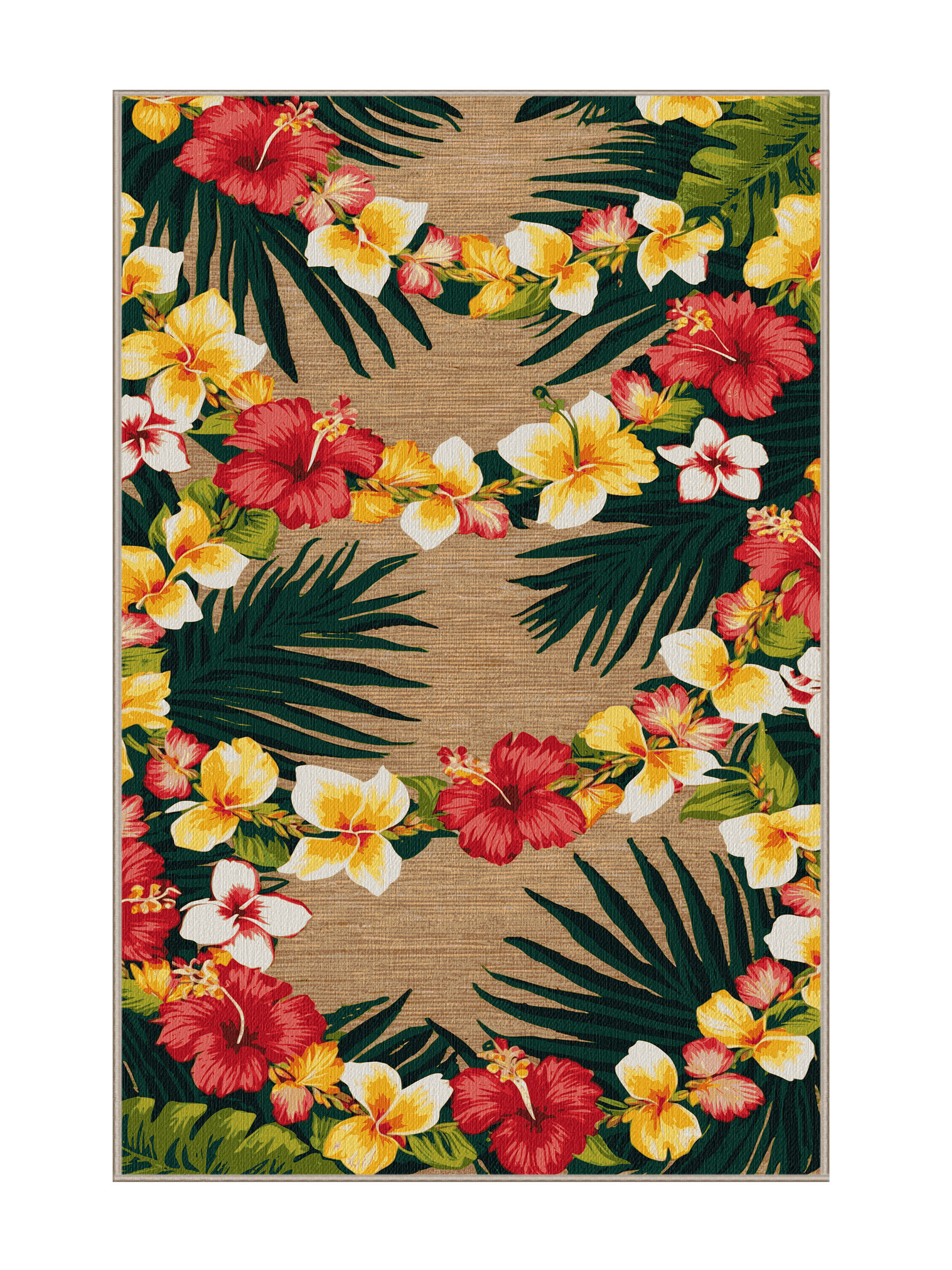 Bayou Breeze Washable Hawaiian Lei Hawaiian Area Rug | Wayfair