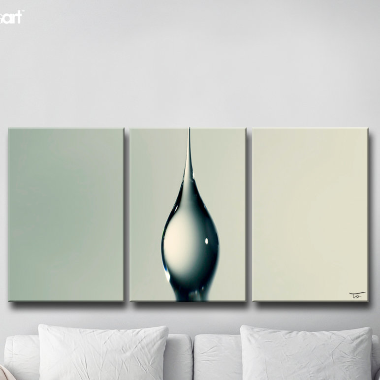 Orren Ellis 'Aqueous Trance VIII' 3 Piece Graphic Art on Wrapped Canvas ...