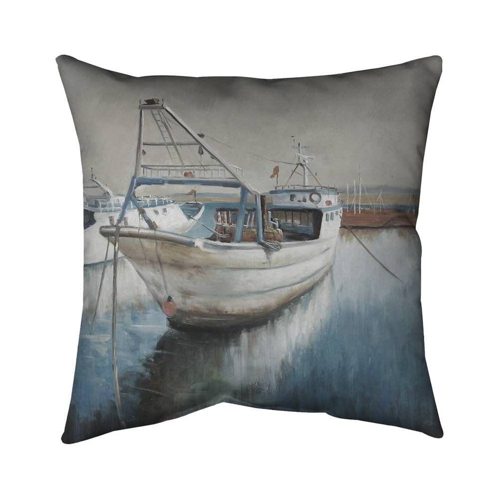 Begin Edition International Inc. Fishing Boat Square Pillow Cover ...