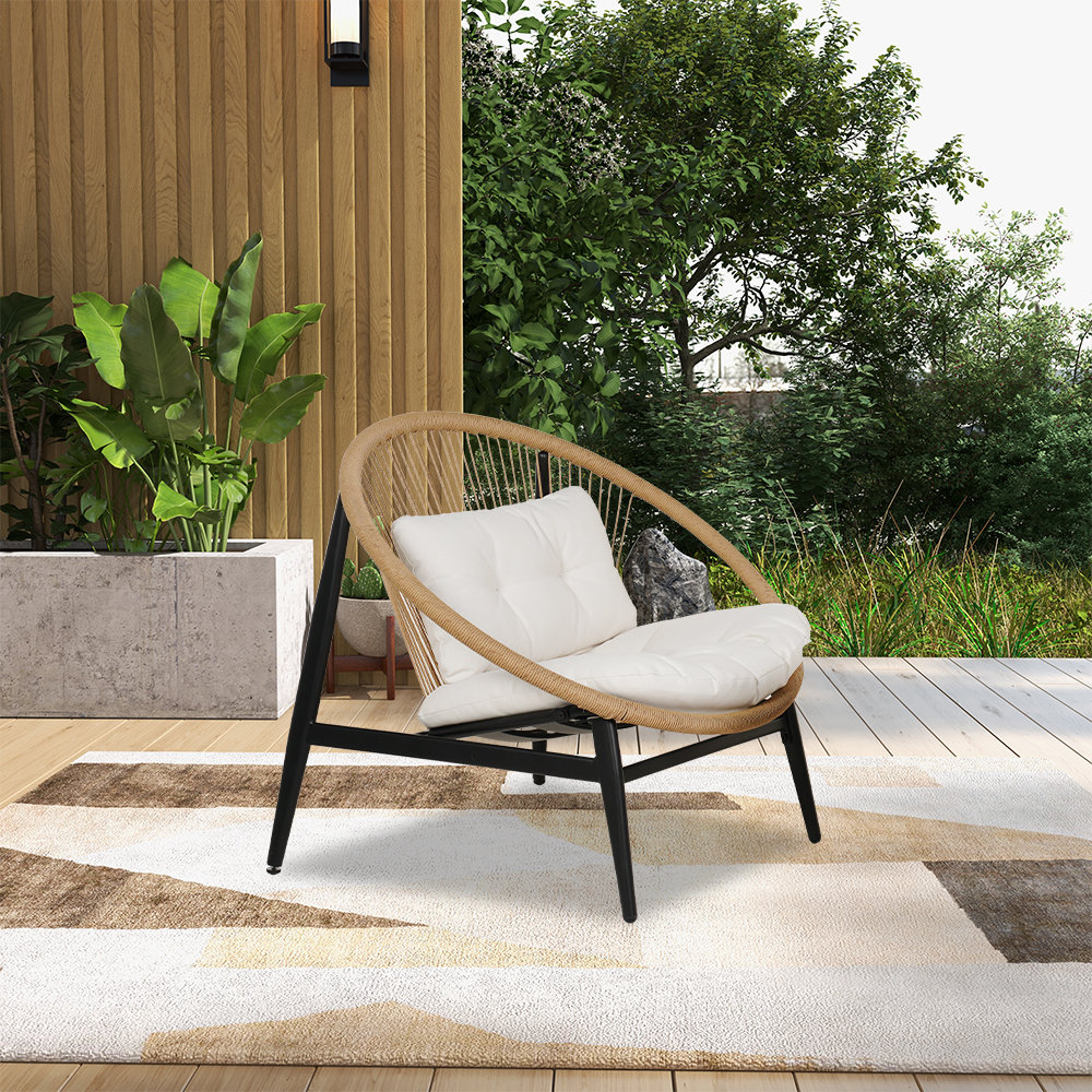 Wade Logan® Camadine Steel Outdoor Lounge Chair | Wayfair