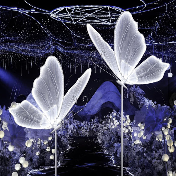 The Holiday Aisle® Wedding Ceiling Decoration LED Luminous Butterfly ...