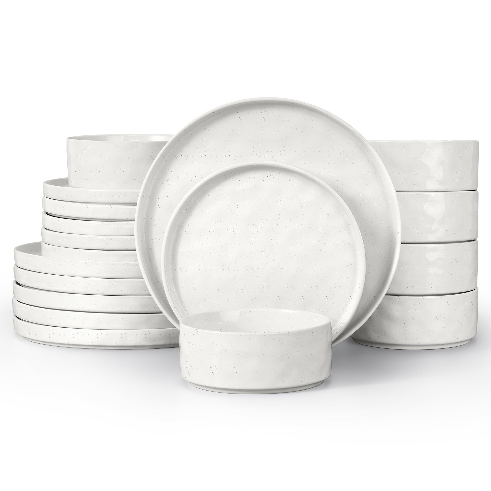Hokku Designs Dinnerware Dinner Sets For 6, 18 Piece Ceramic Plates And ...