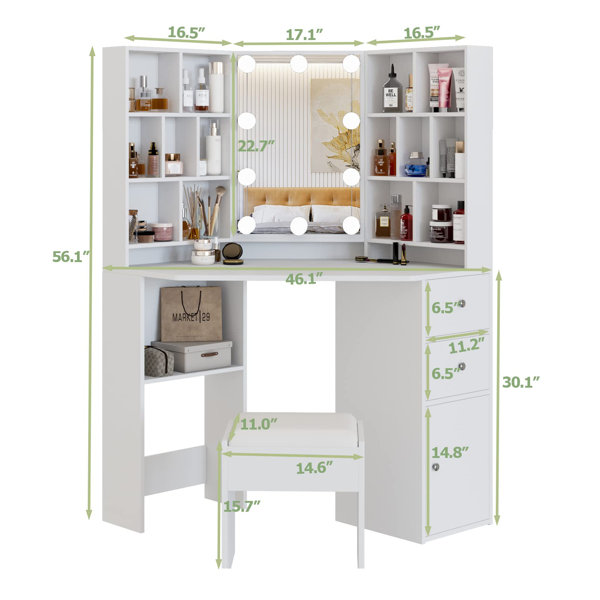 Latitude Run® Morkus Vanity & Reviews | Wayfair