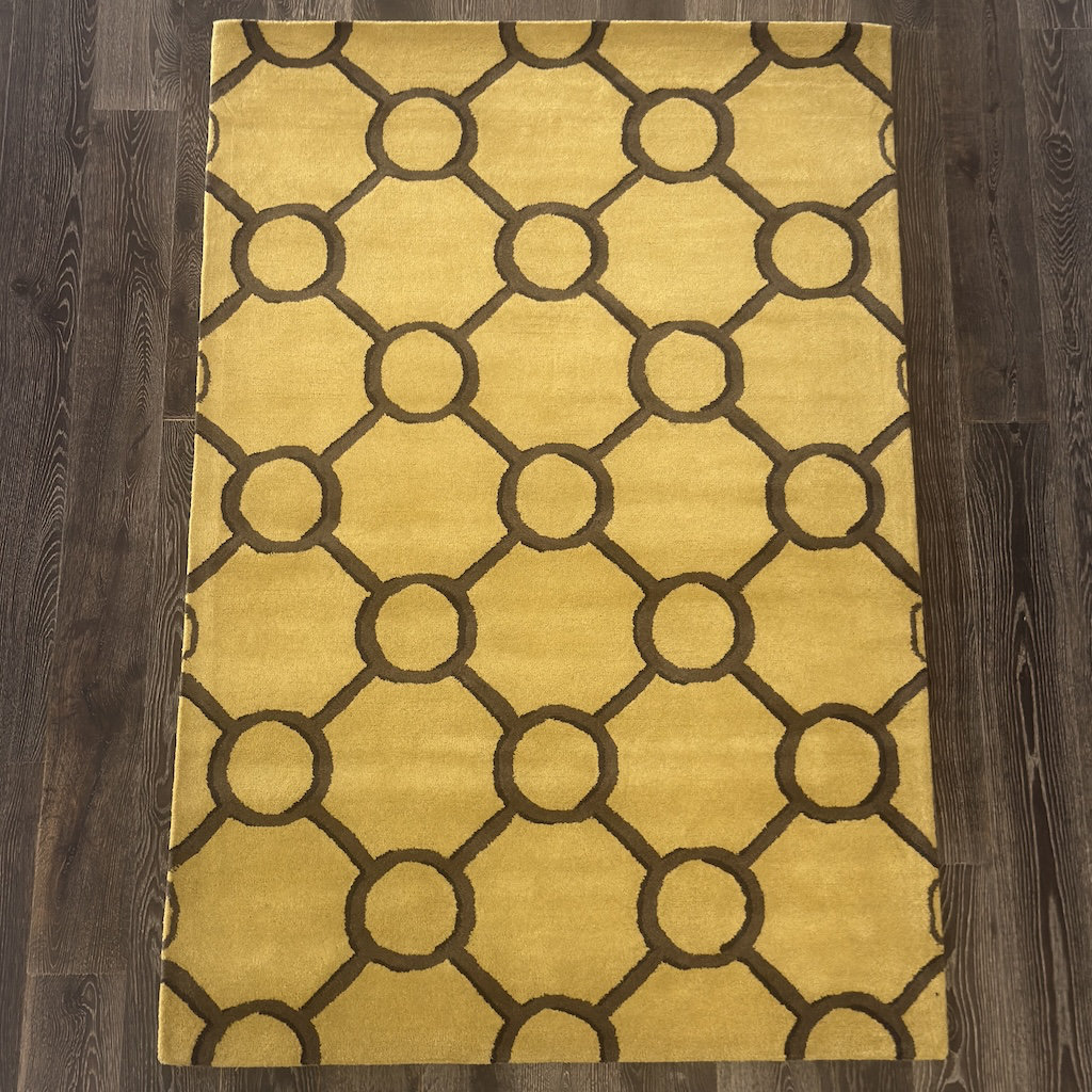 Wade Logan Cloral Authentic Hand-Tufted Handmade Honeycomb Yellow ...