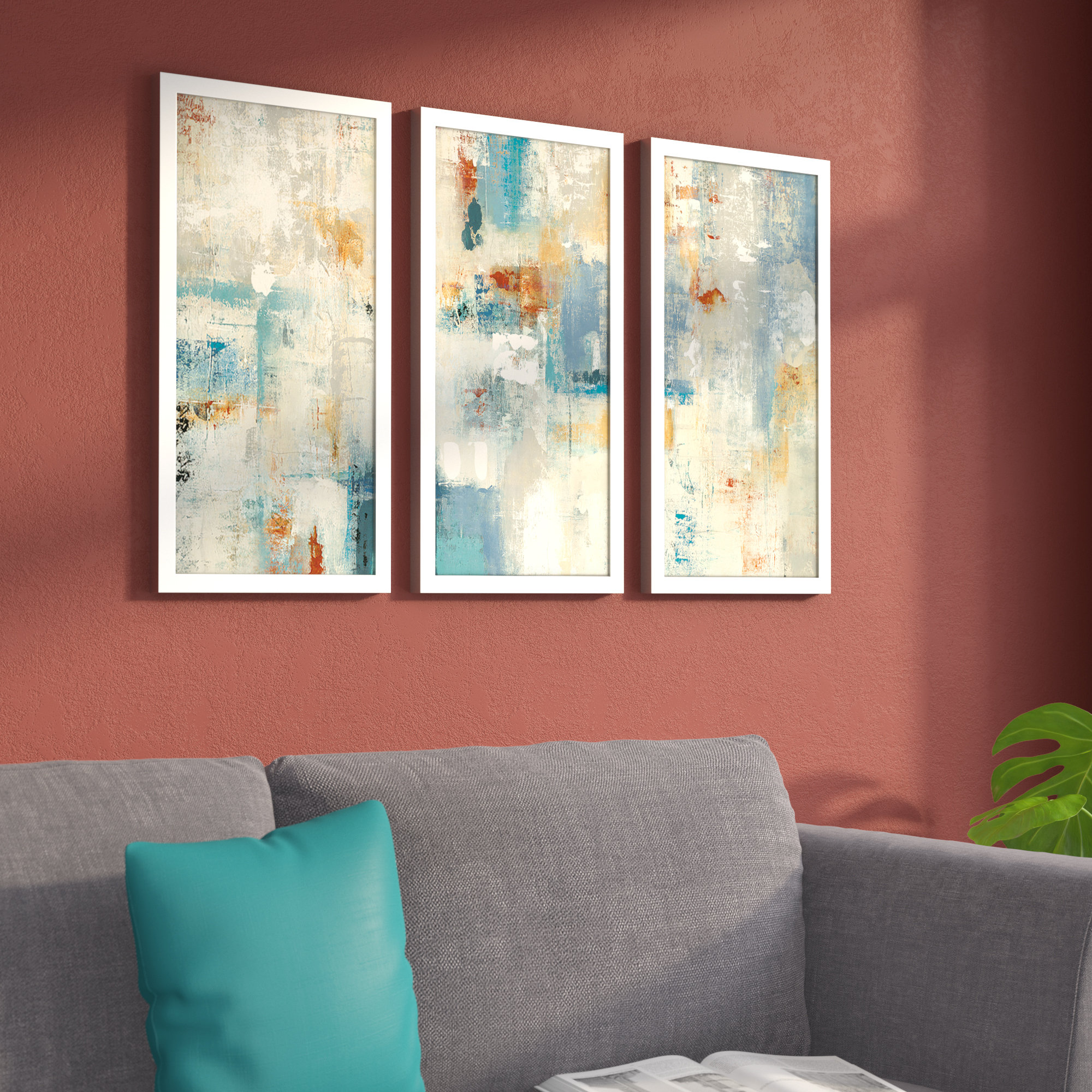 Latitude Run® Layers of Connection' Framed Acrylic Painting Print on ...