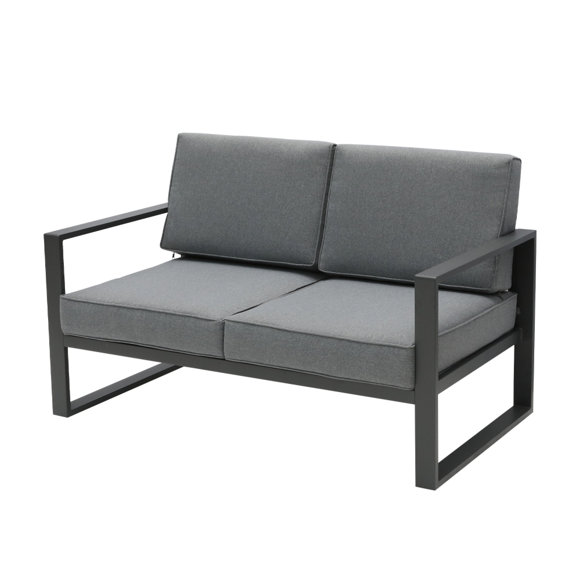 Ebern Designs Causeuse d'extérieur avec coussins de 52 po de largeur ...