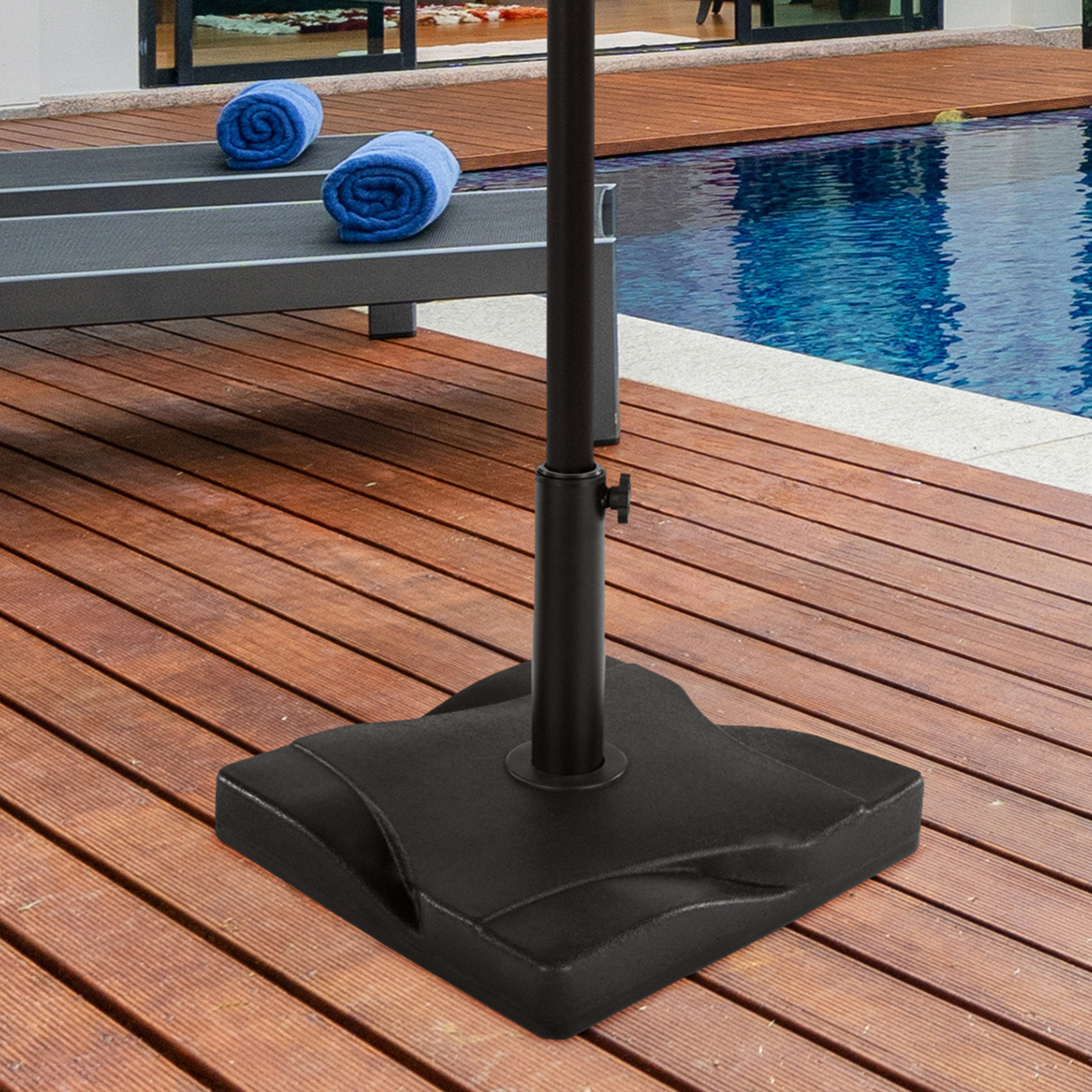 Arlmont & Co. Charmagne Outdoor Umbrella Base - 44lbs Polyethylene and ...