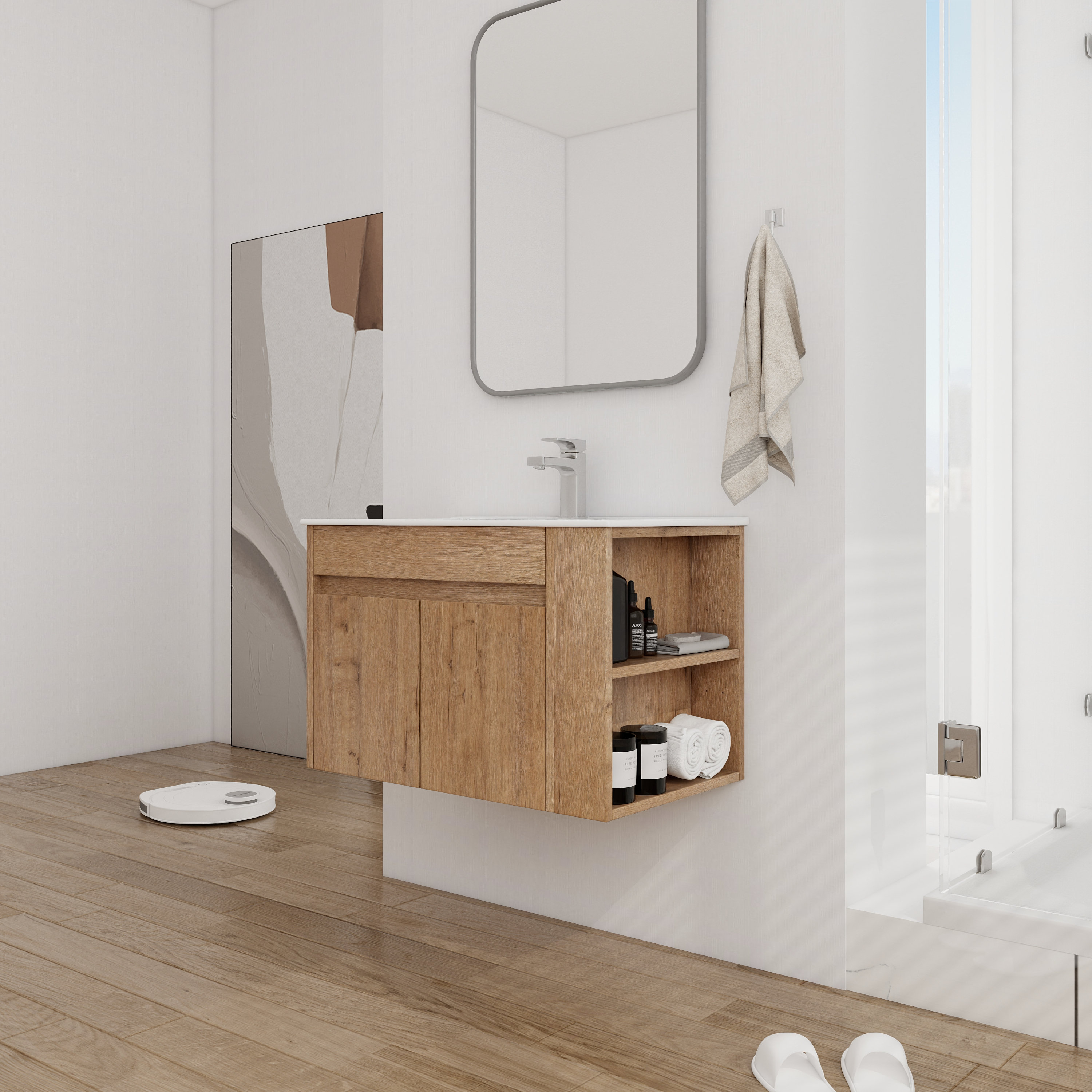Winston Porter Seiran 30 34 Single Bathroom Vanity With Ceramic Top