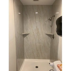 Polymarm 48" W 80" H 36" D Three Wall Composite Shower Wall Panel ...