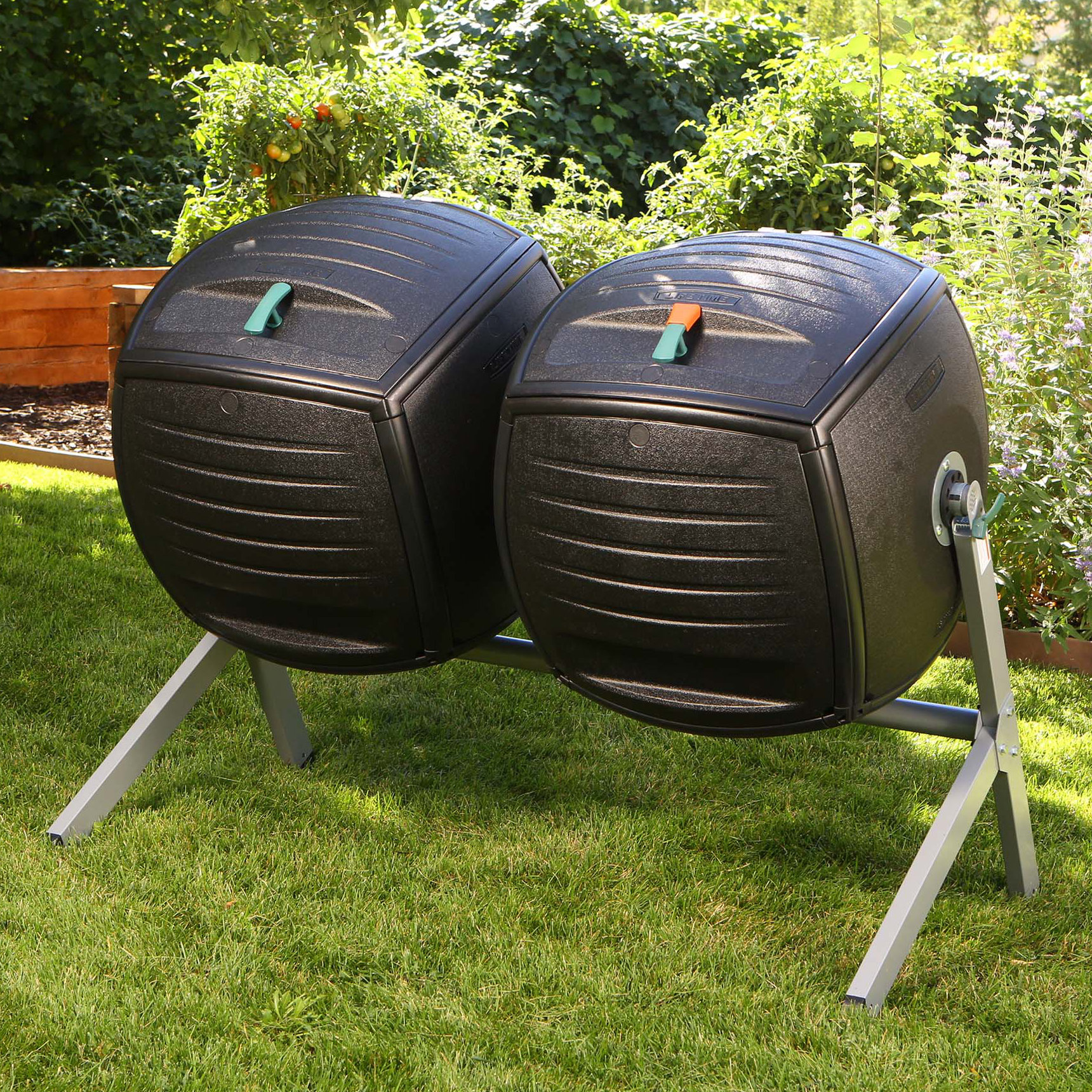 Lifetime Composters Double Bin Rotating Composter 100 Gallon & Reviews ...