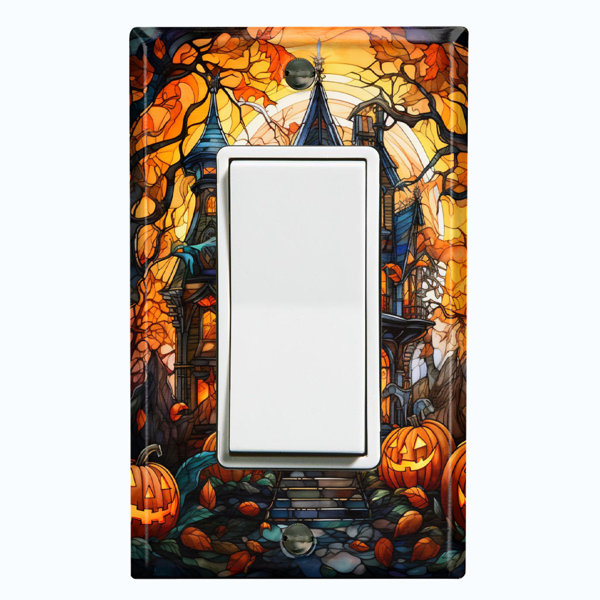 WorldAcc Halloween Spooky Pumpkin Manor House Christmas Festive Tree ...