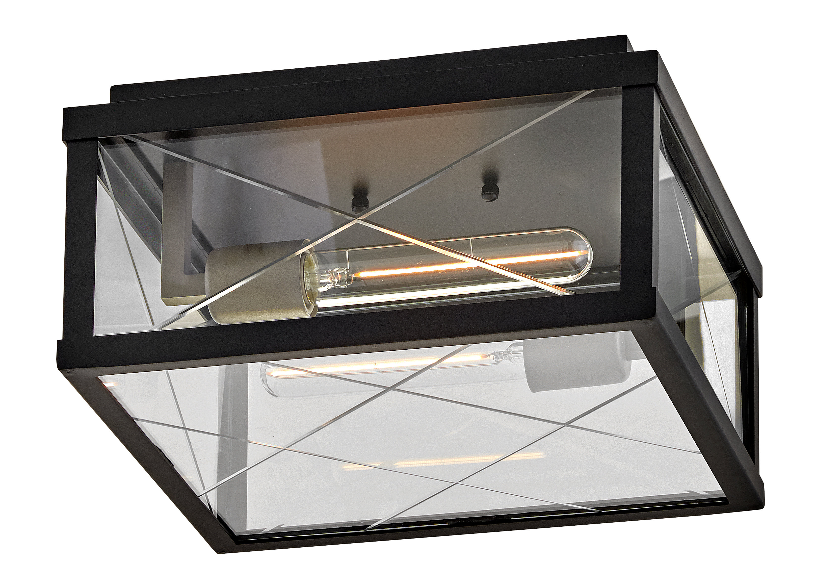 Hinkley Monte Two-Light Aluminum Outdoor Flush Mount Ceiling Light ...