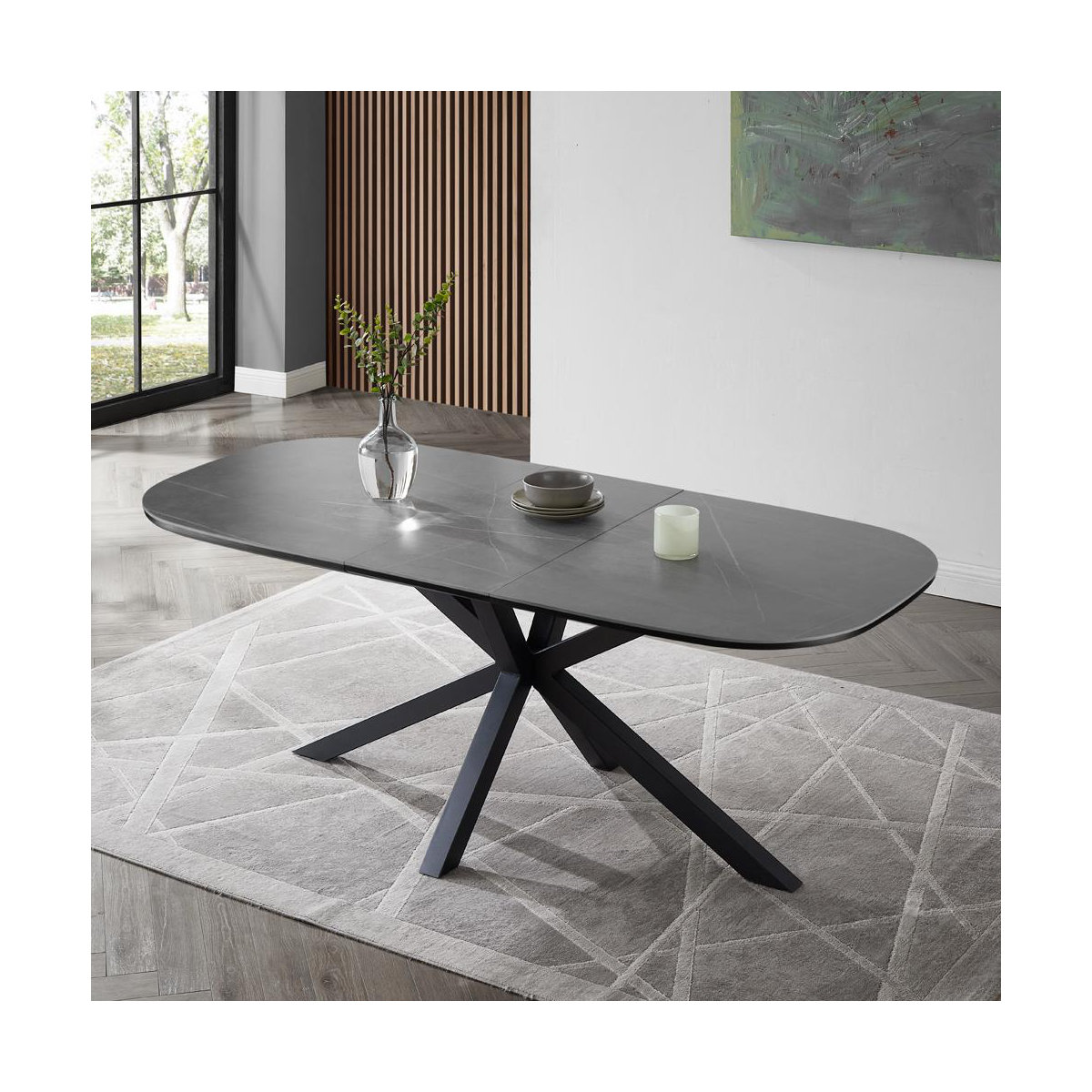 Metro Lane Verona Extending Table Sinstered Stone | Wayfair.ie
