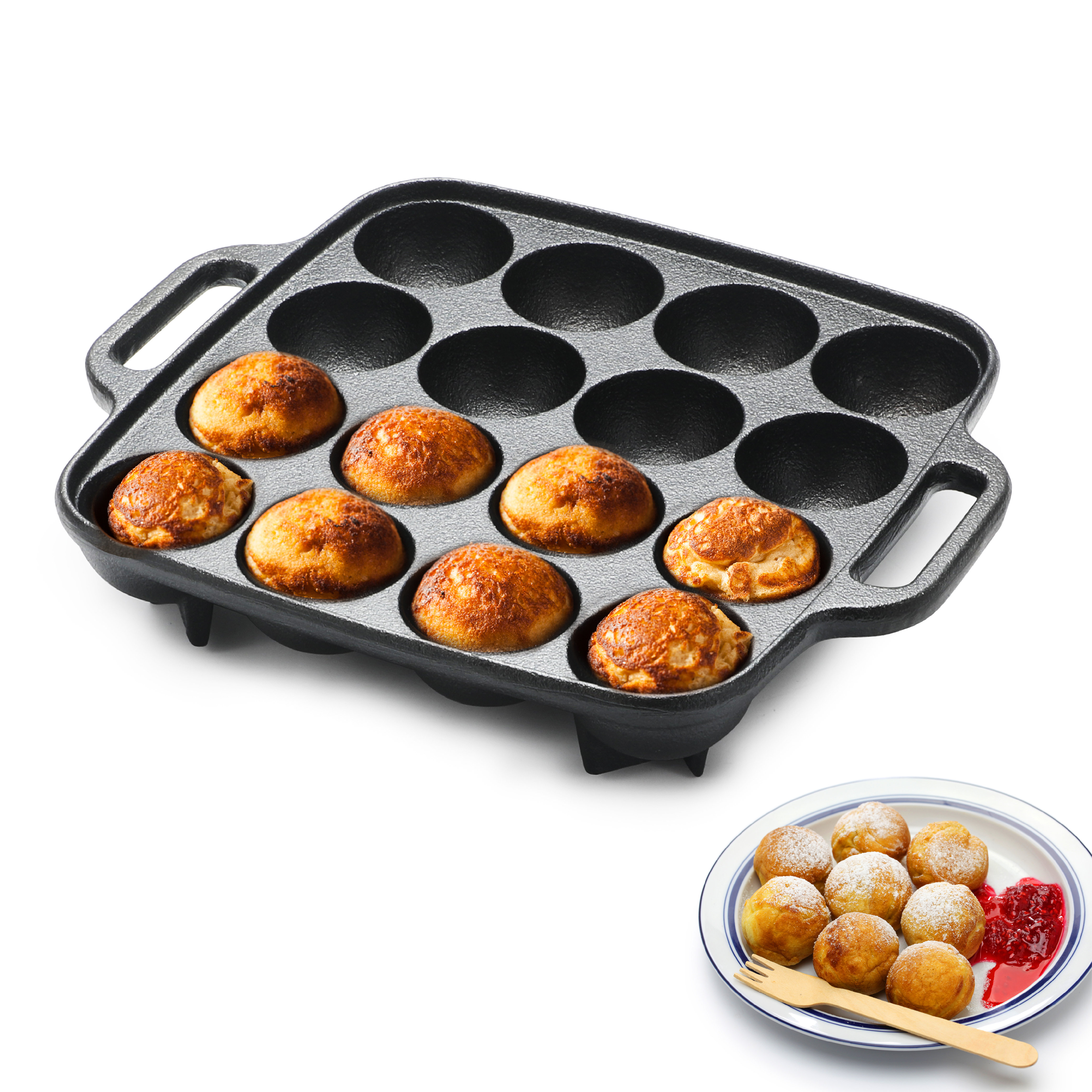 how to bake in cast iron muffin pans