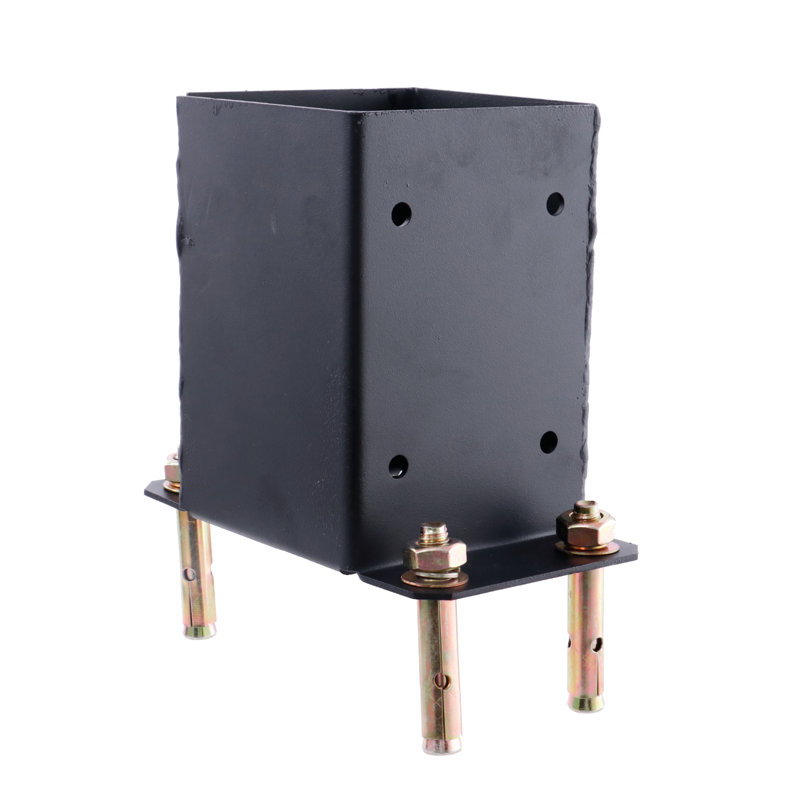 Anman Railing Post Base 4x4 (Real Size 3.5x3.5), 5 lbs Black with ...