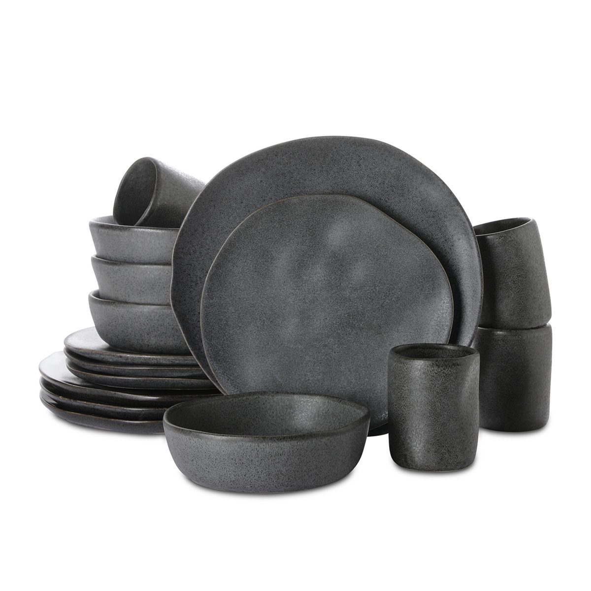 Stone by Mercer Project Hekonda Debossed 16-Piece Dinnerware Set ...