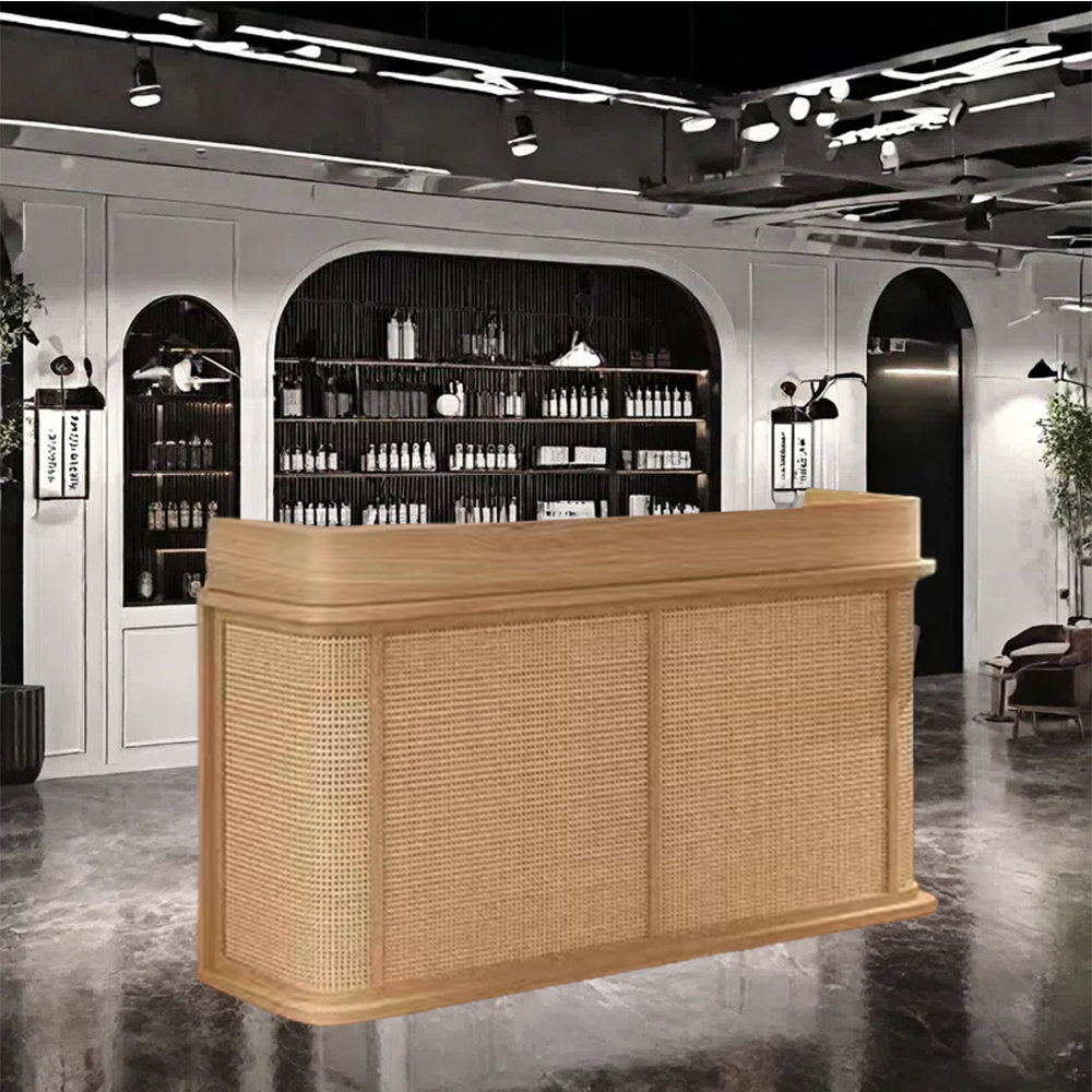 Bayou Breeze Vintage-Style Bar Counter Reception Station with Wine ...
