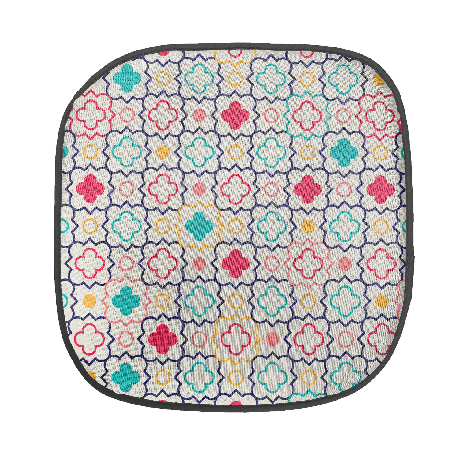 East Urban Home Ambesonne Quatrefoil Chair Seating Cushion Set Of 4 ...